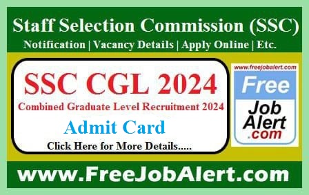 SSC CGL Admit Card 2024 - Tier-I Admit Card Download